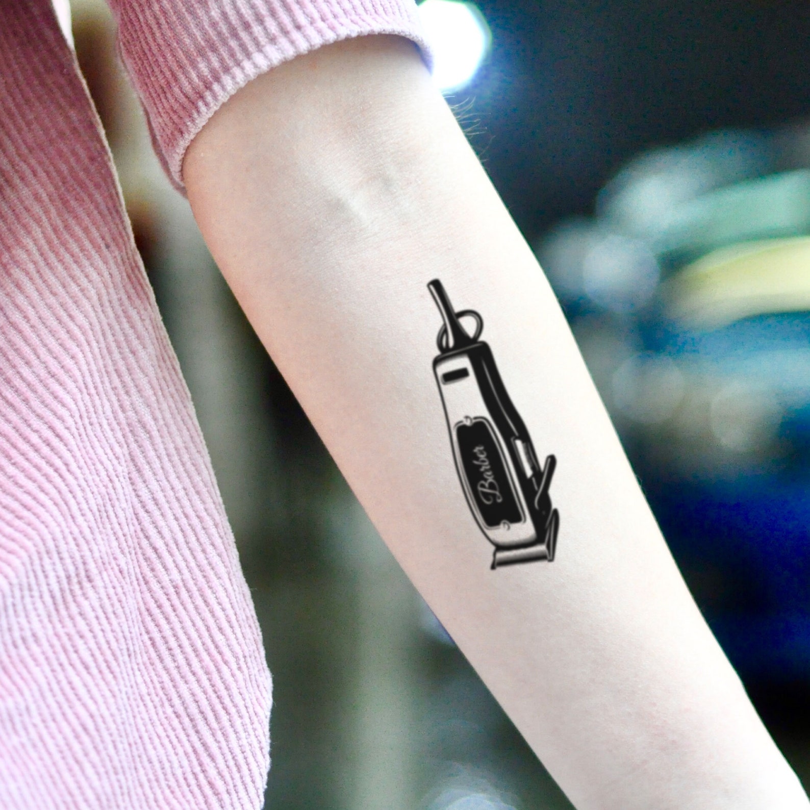 Barber Clipper Temporary Tattoo Sticker (set of 2) - Etsy