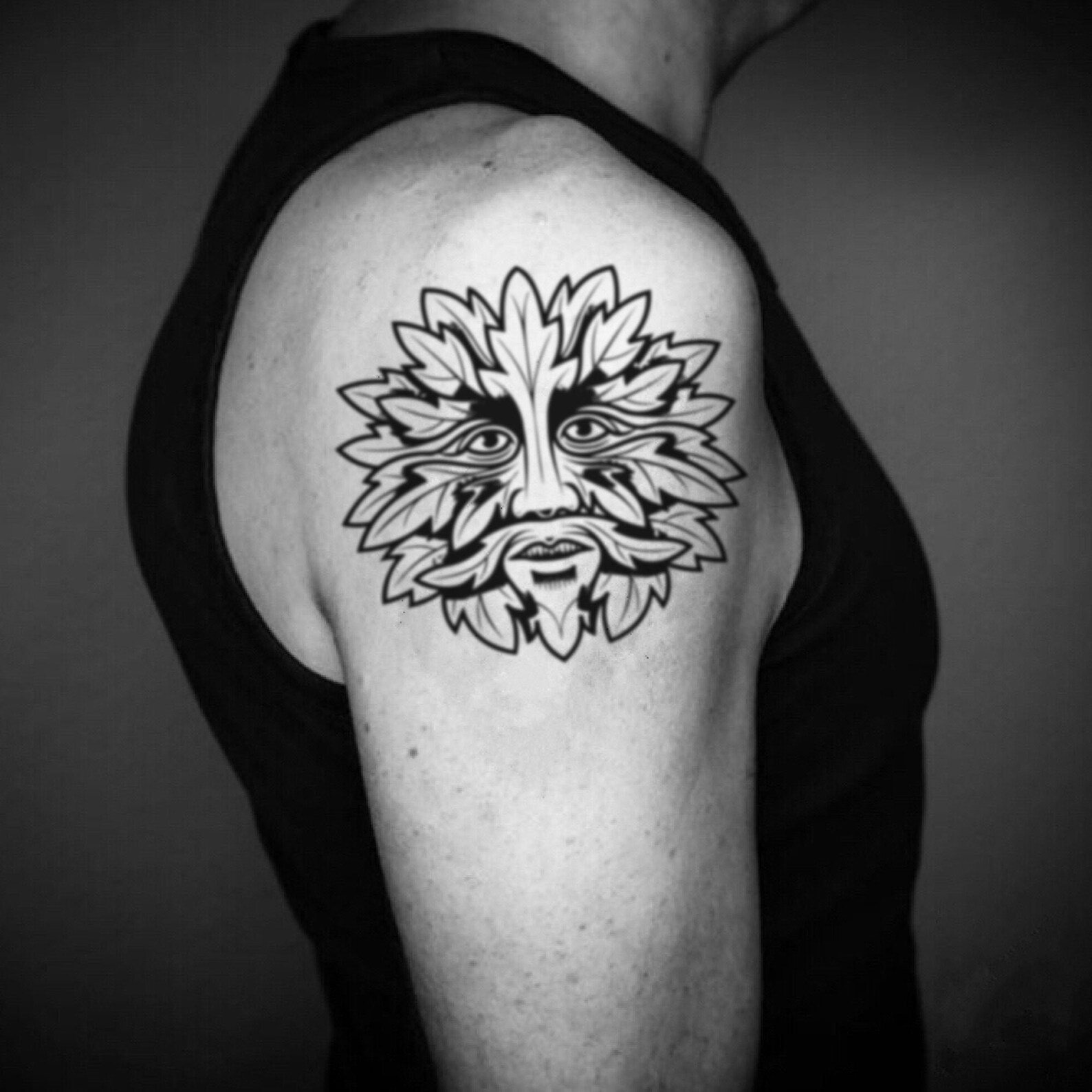 Green Man Temporary Tattoo Sticker set of 2 | Etsy