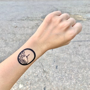 Broken Clock Temporary Tattoo Sticker set of 2 - Etsy