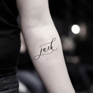 Jack Temporary Fake Tattoo Sticker (set of 2) - Etsy