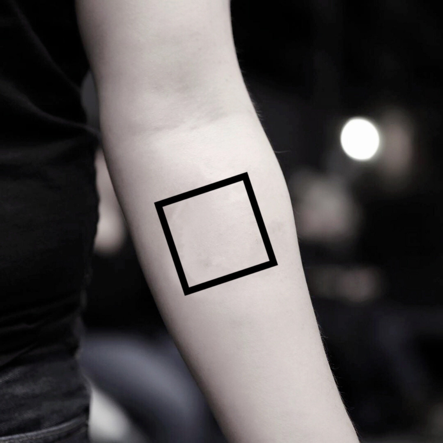 Square Temporary Fake Tattoo Sticker set of 2 - Etsy
