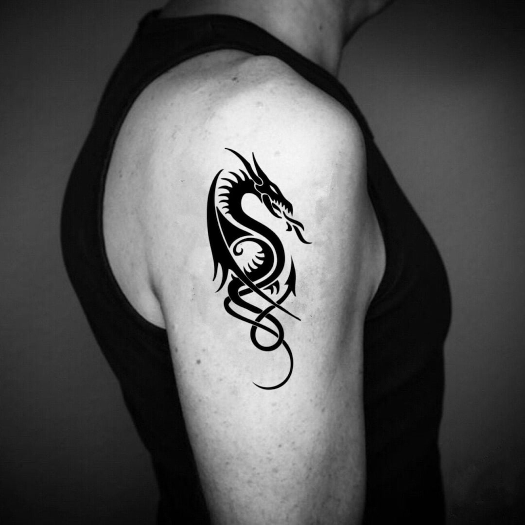 Celtic Dragon Temporary Fake Tattoo Sticker (set of 2) - Etsy