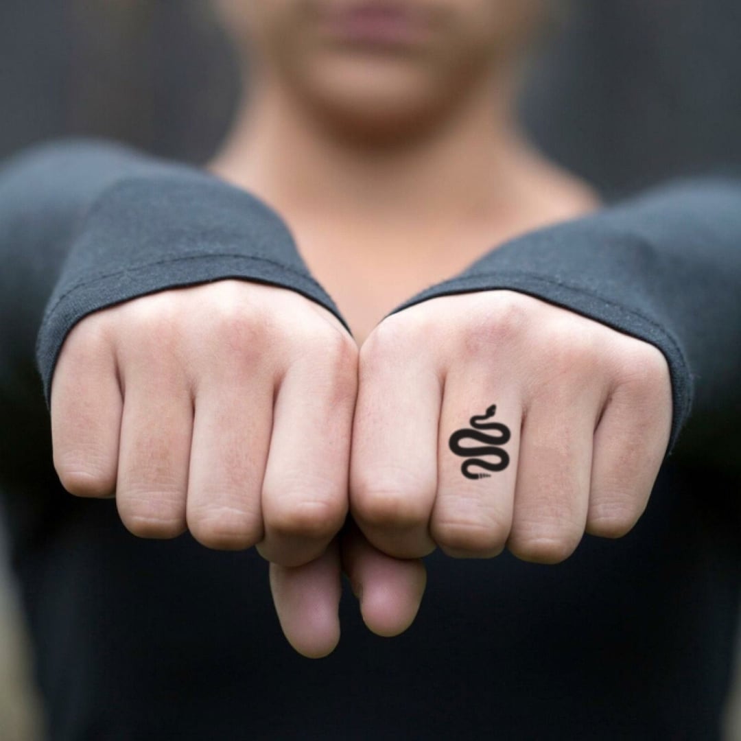 Snake Finger Temporary Tattoo Sticker (set of 6) - Etsy