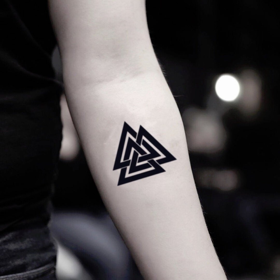 Three Triangles Temporary Fake Tattoo Sticker (set of 2) - Etsy