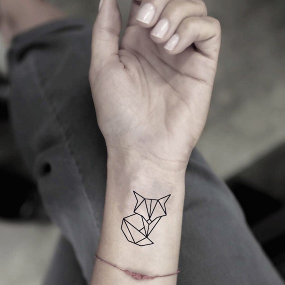 Origami Fox Tattoos