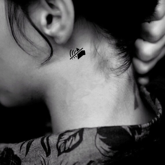 Deaf Temporary Fake Tattoo Sticker set of 4 | Etsy