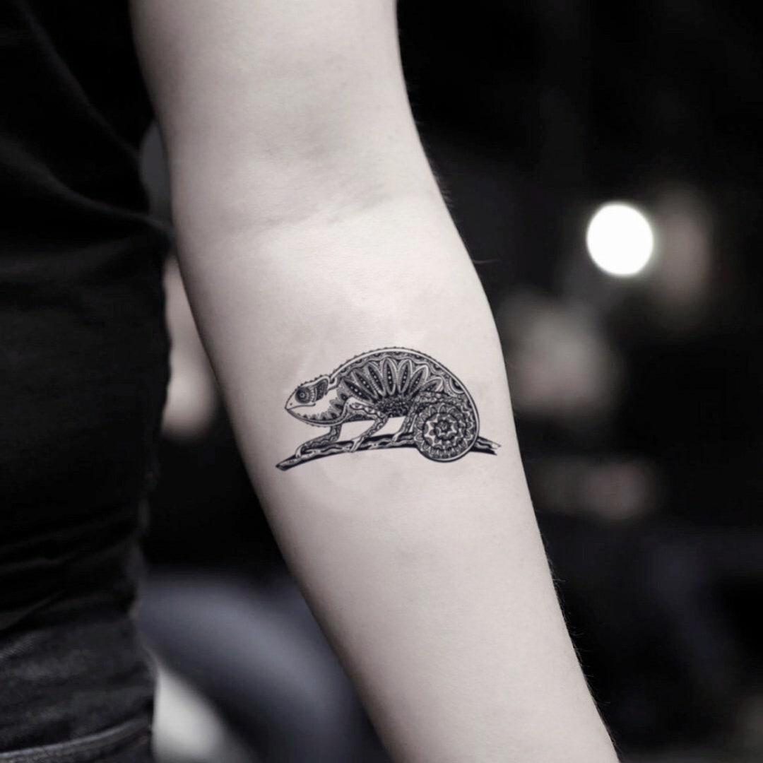Chameleon Temporary Fake Tattoo Sticker (set of 2) - Etsy