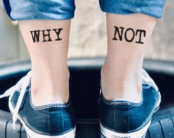 Why Not Tattoo - Etsy