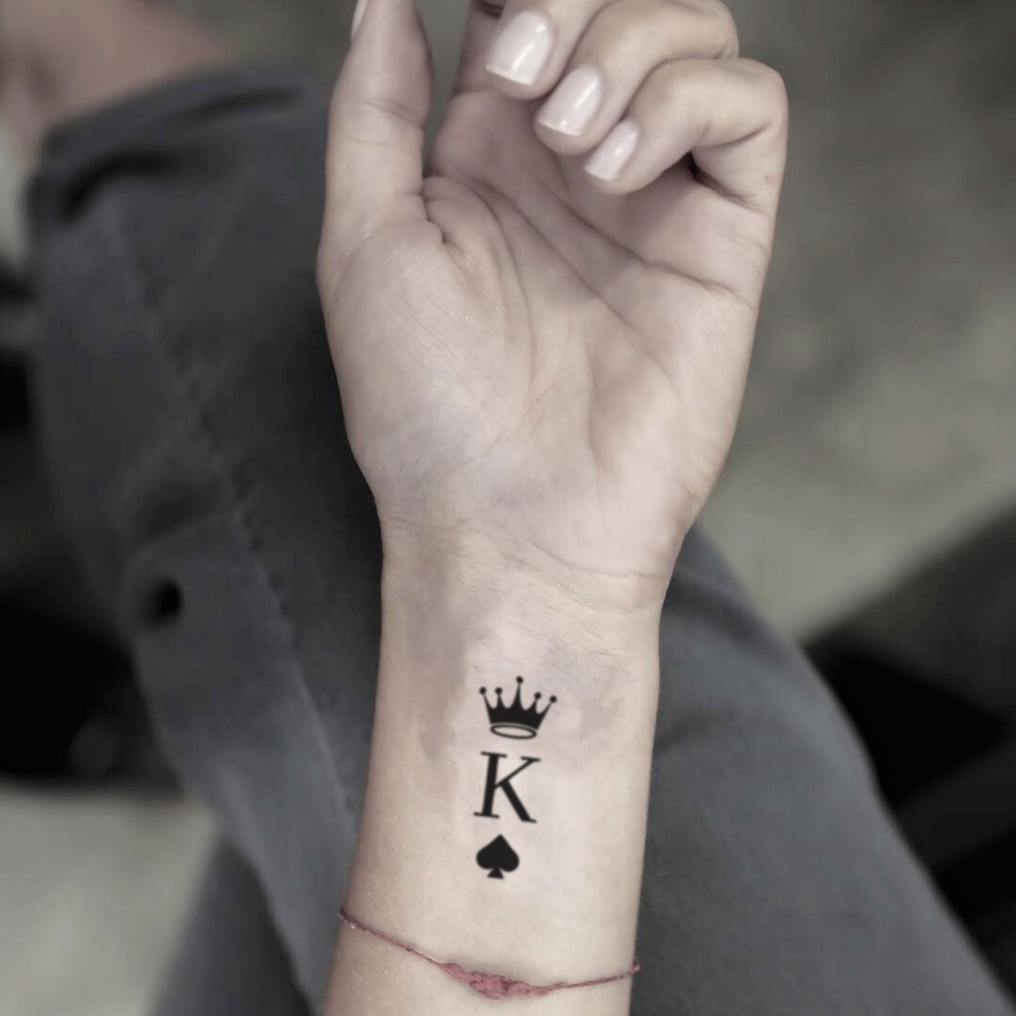 King of Spades Temporary Tattoo Sticker (set of 4) - Etsy