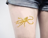 Blue Ringed Octopus Temporary Tattoo Sticker set of 2 - Etsy