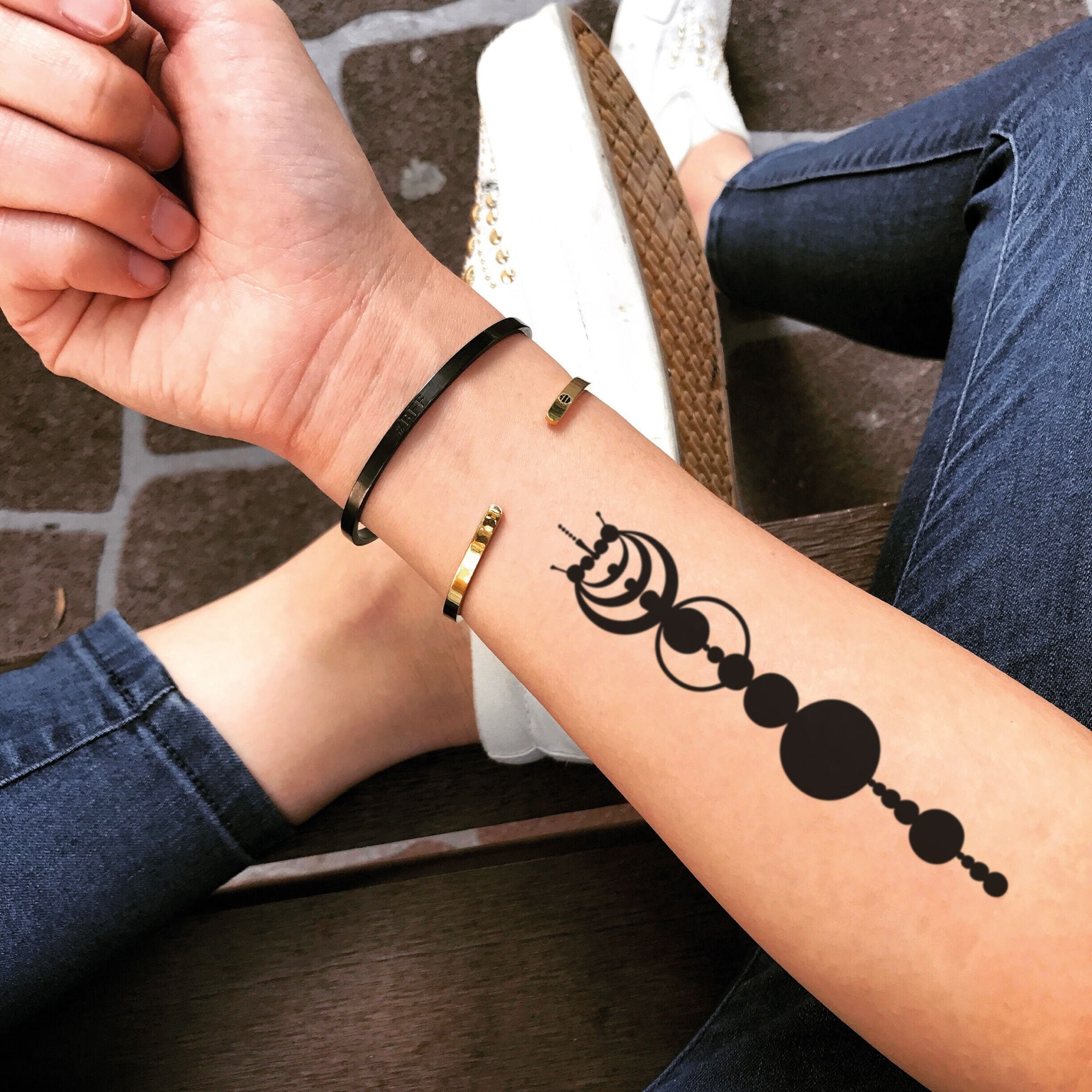 Crop Circle Temporary Tattoo Sticker set of 2 - Etsy Australia