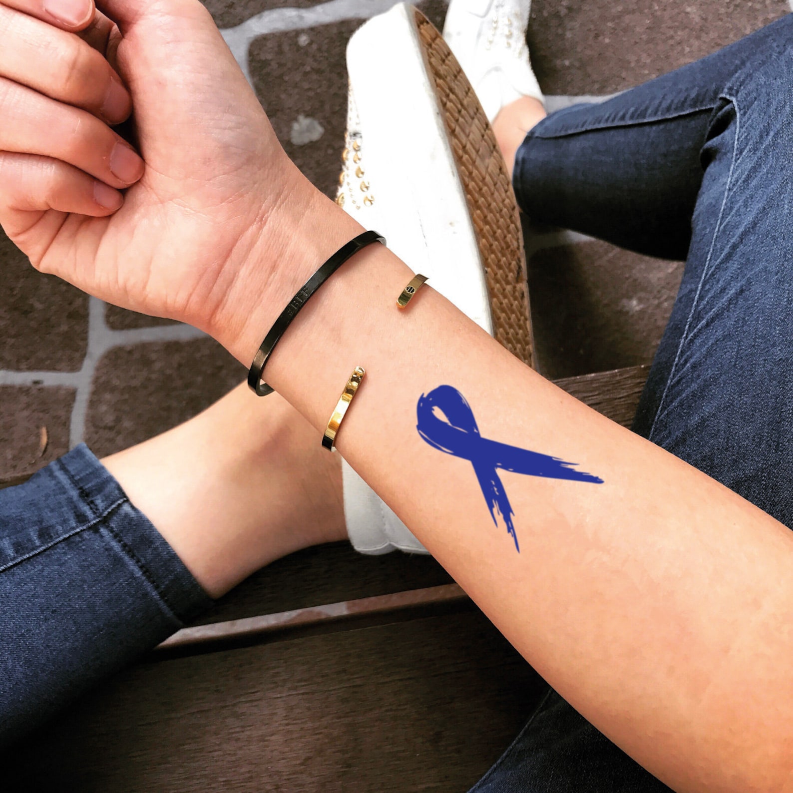 Colon Cancer Temporary Fake Tattoo Sticker Set of 2 | Etsy