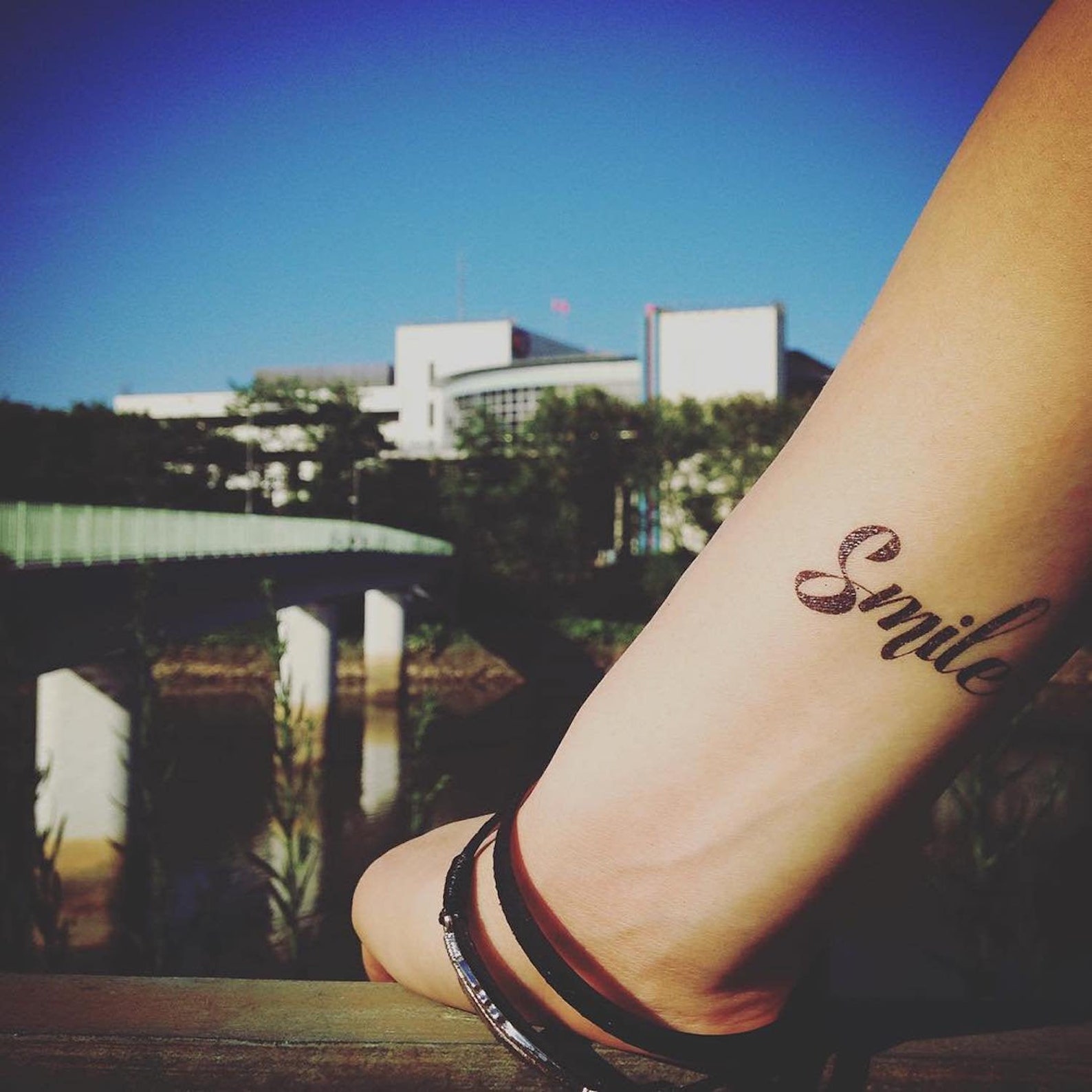 Smile Temporary Fake Tattoo Sticker set of 2 - Etsy