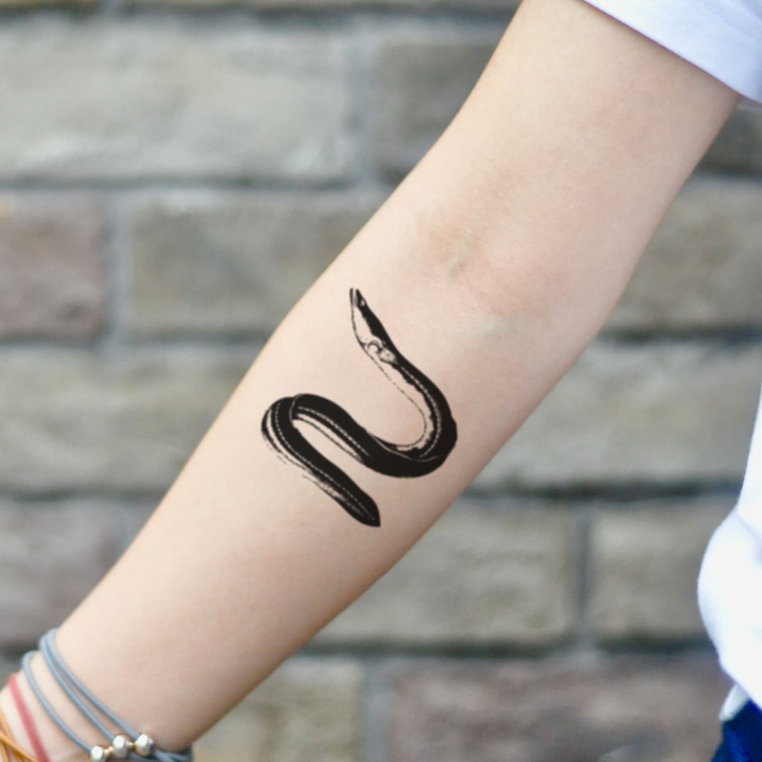 Eel Temporary Tattoo Sticker (set of 2) - Etsy