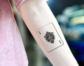 Ace Card Temporary Tattoo Sticker set of 2 - Etsy