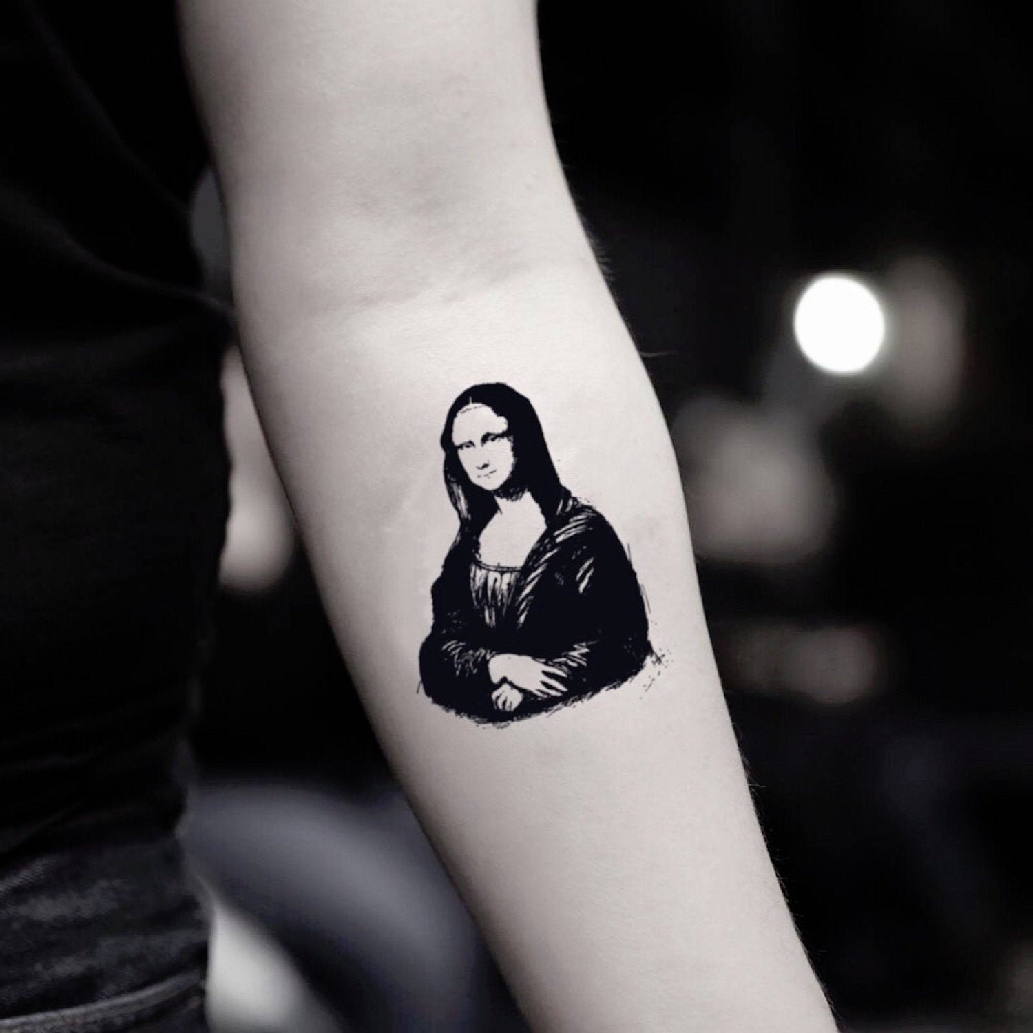 Mona Lisa Temporary Fake Tattoo Sticker set of 2 - Etsy