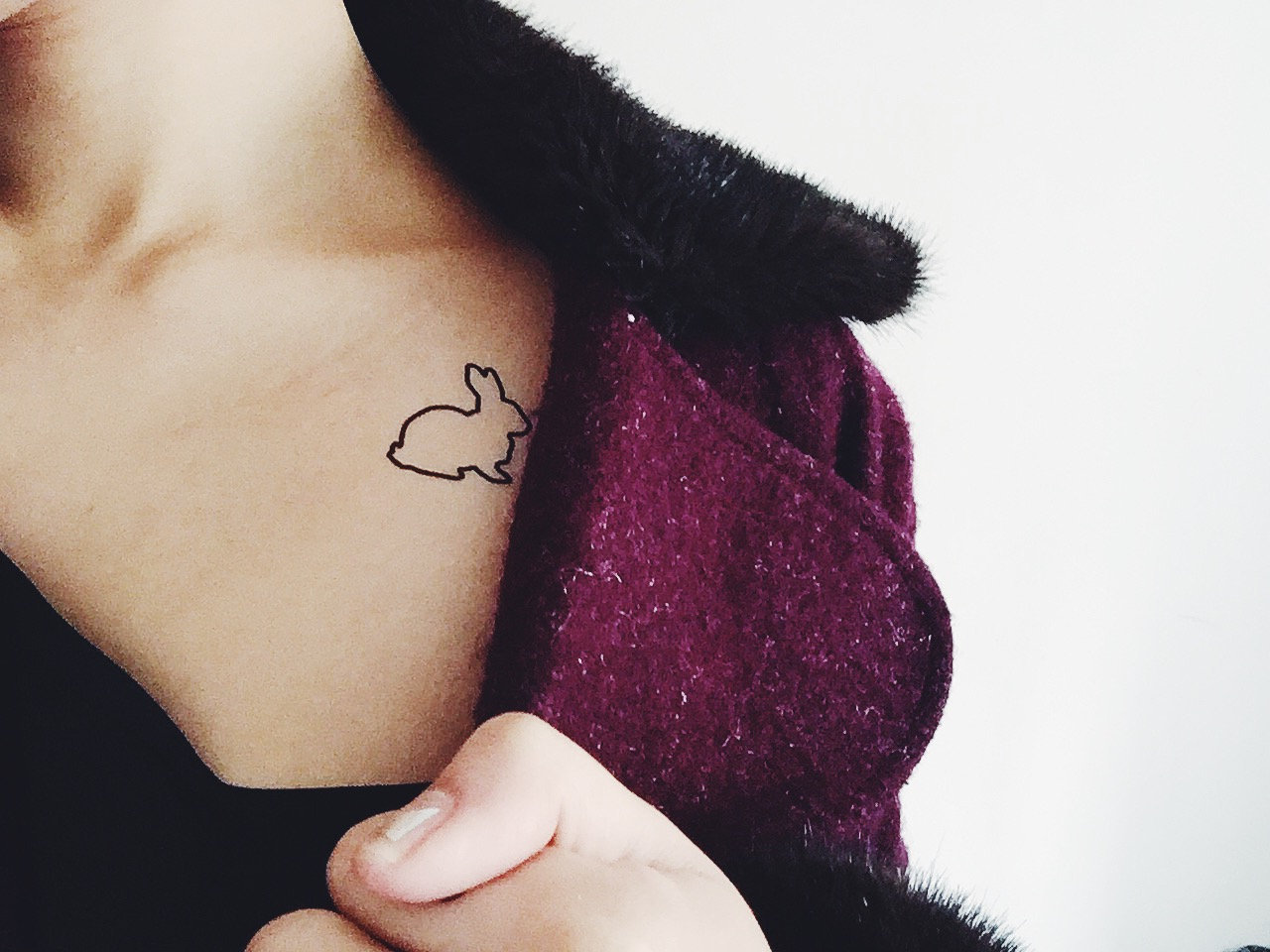 Rabbit Outline Tattoo