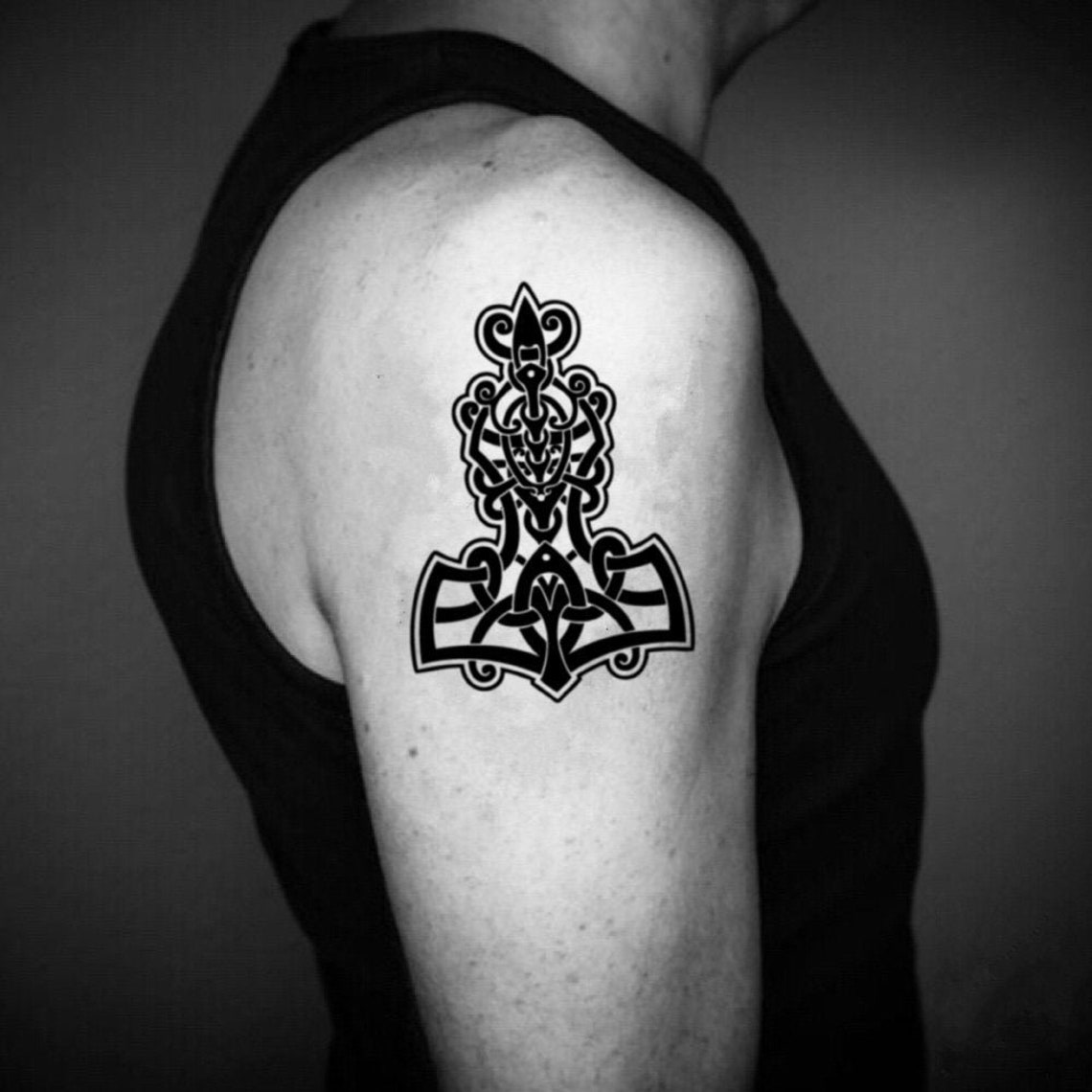 Celtic Hammer Temporary Fake Tattoo Sticker (set of 2) - Etsy