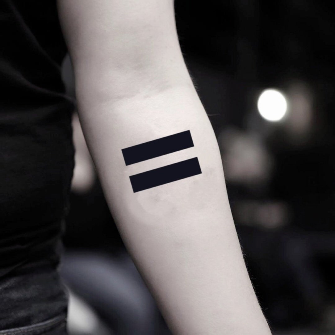 Equality Sign Temporary Fake Tattoo Sticker (set of 2) - Etsy