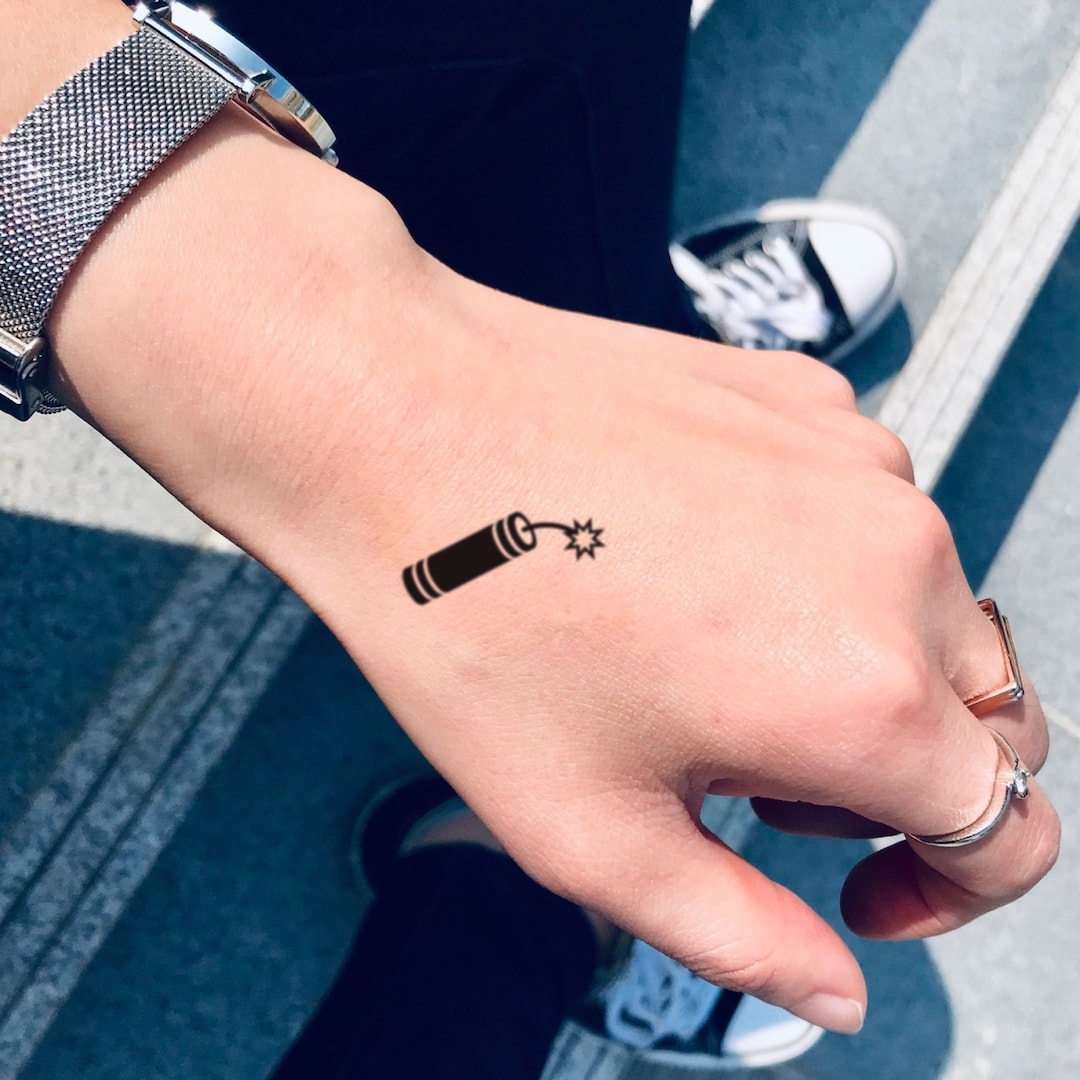 Dynamite Temporary Tattoo Sticker (set of 6) - Etsy