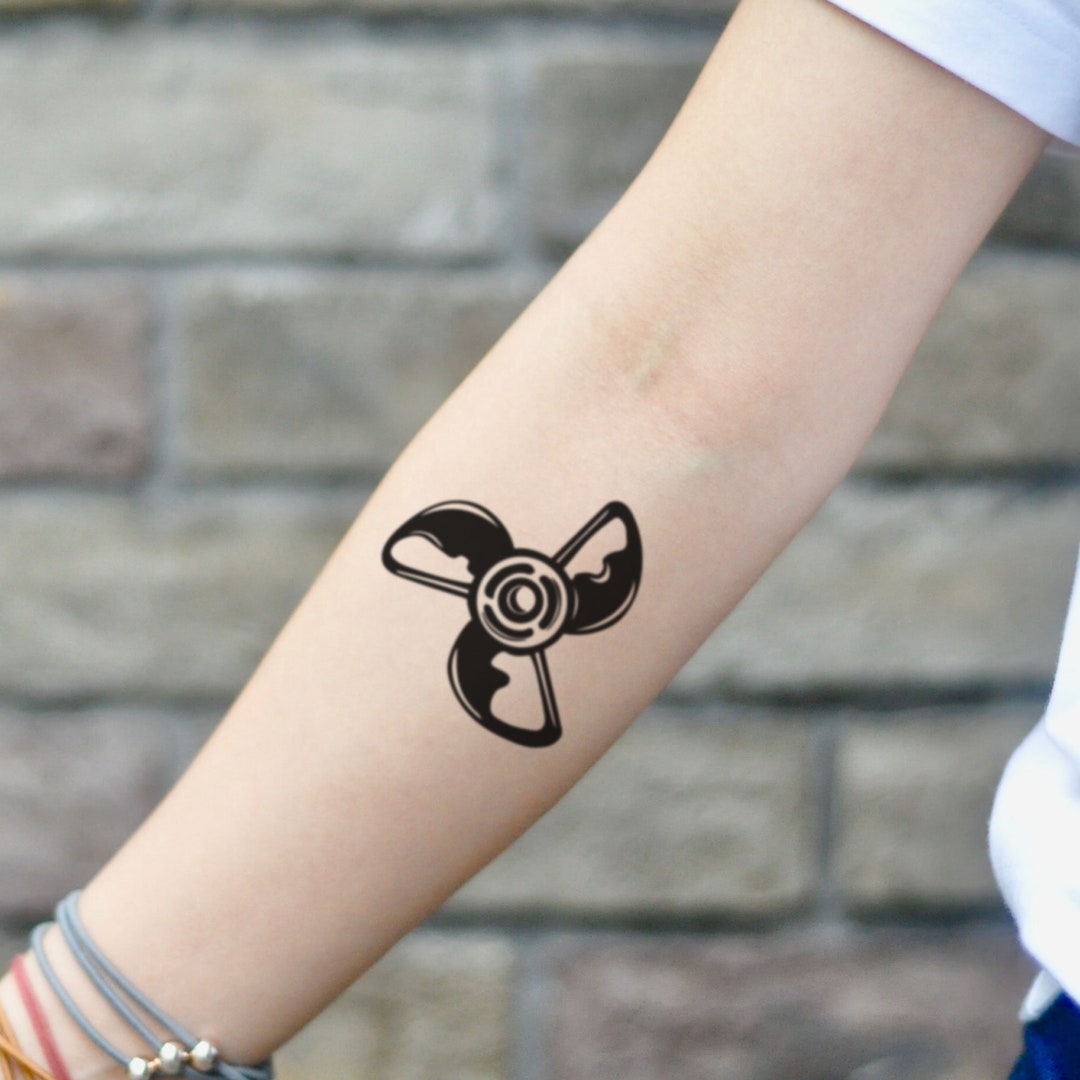 Propeller Temporary Tattoo Sticker (set of 2) - Etsy