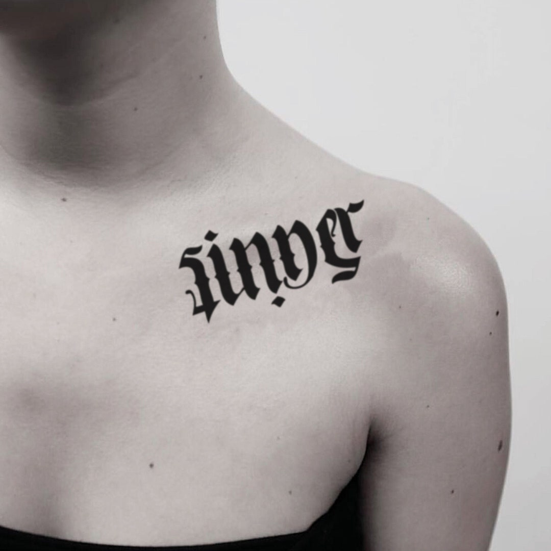 Saint Sinner Ambigram Temporary Tattoo Sticker (set of 2) - Etsy
