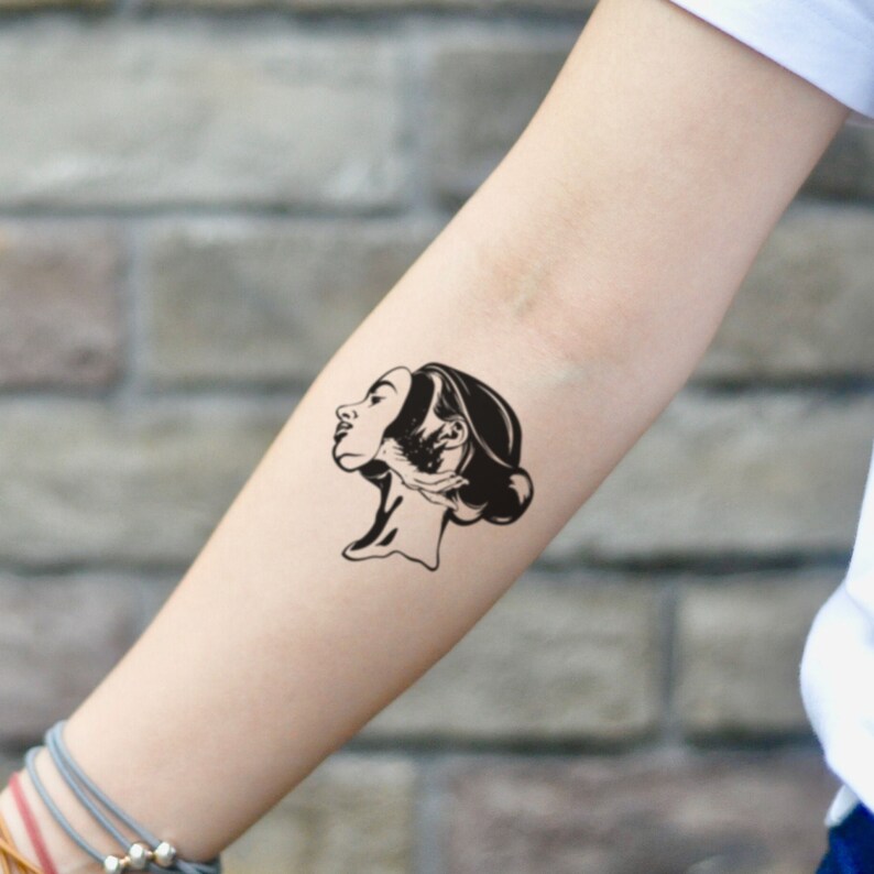 Sad Girl Temporary Tattoo Sticker (set of 2) - Etsy