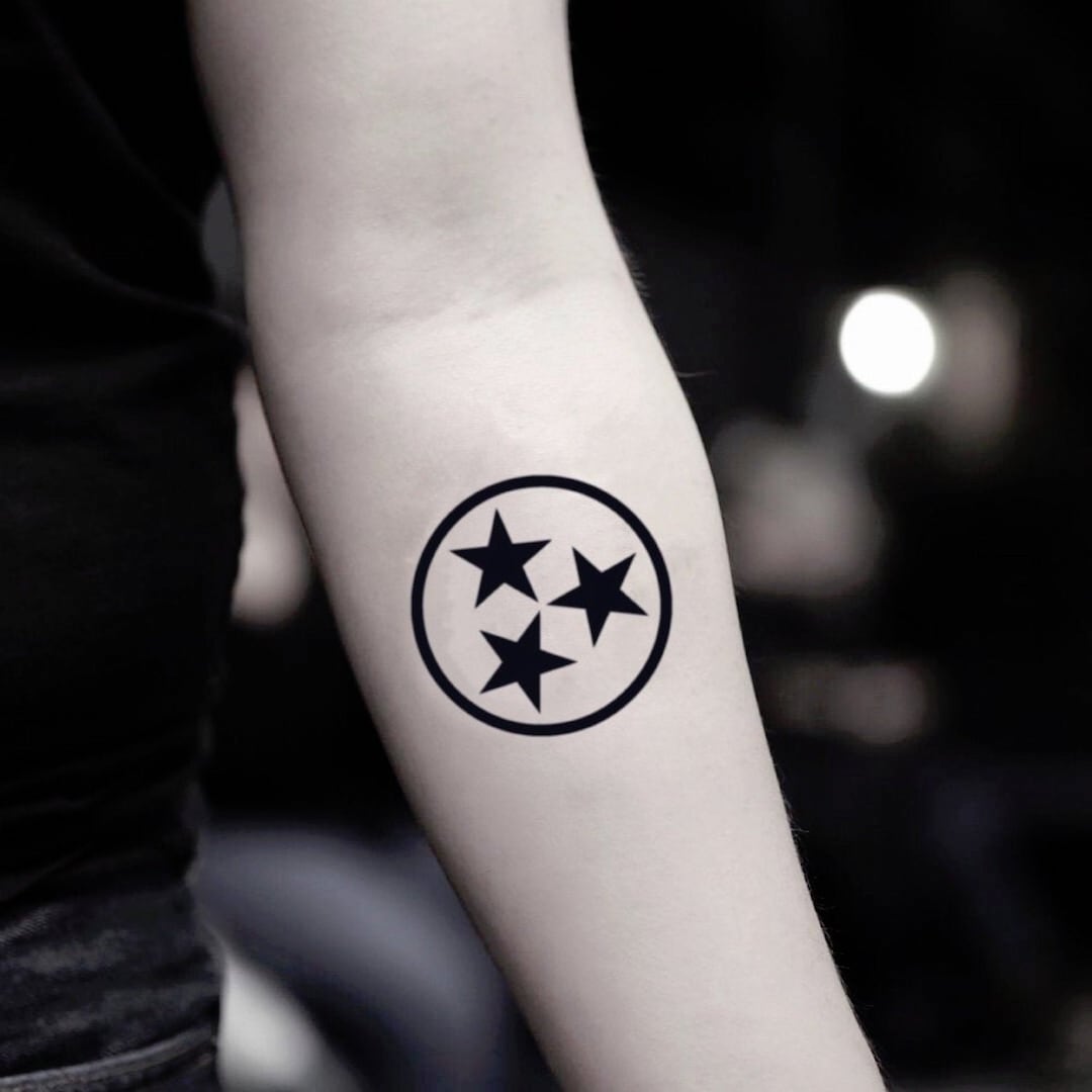 Tennessee Flag Temporary Fake Tattoo Sticker (set of 2) - Etsy