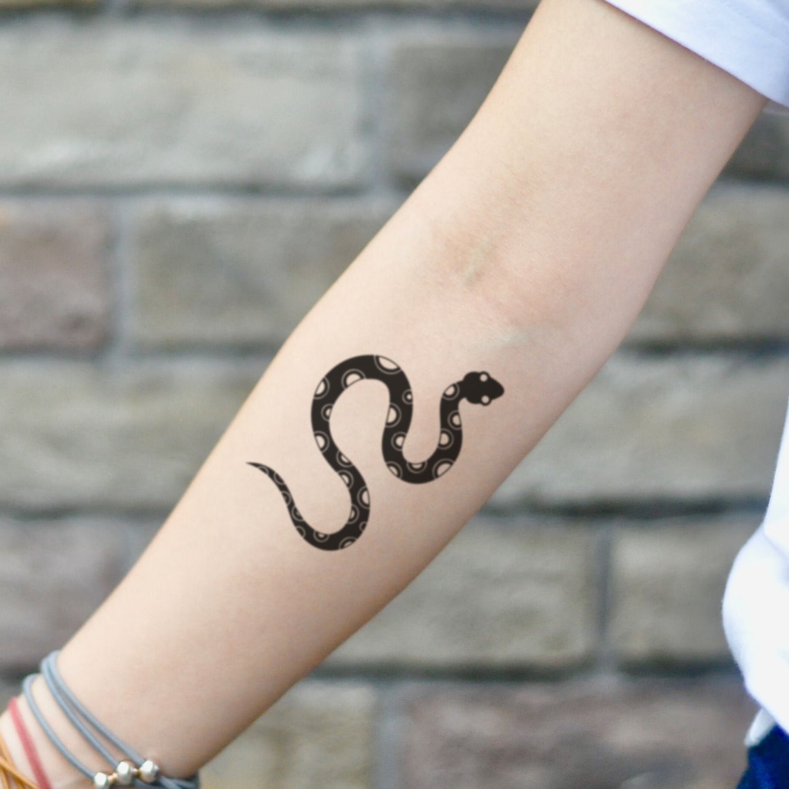 Ball Royal Python Temporary Tattoo Sticker set of 2 - Etsy