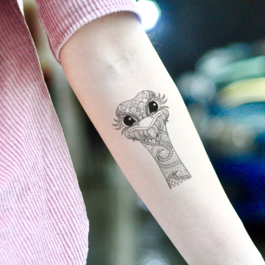 Ostrich Emu Bird Temporary Tattoo Sticker (set of 2) - Etsy