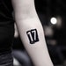 Number 17 Temporary Fake Tattoo Sticker (set of 2) - Etsy