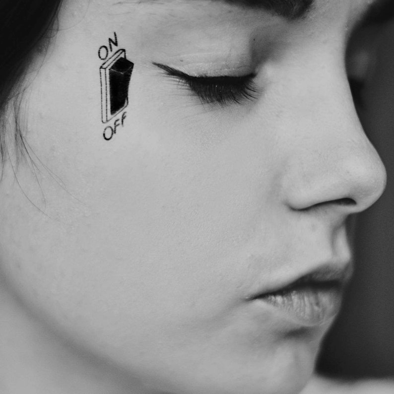 Power Switch Temporary Fake Tattoo Sticker set of 2 - Etsy