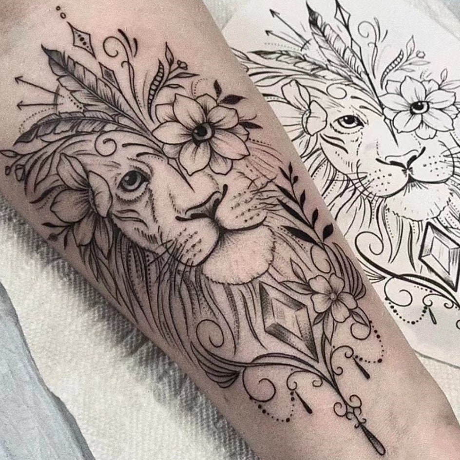 Lioness Tattoo Designs For Women