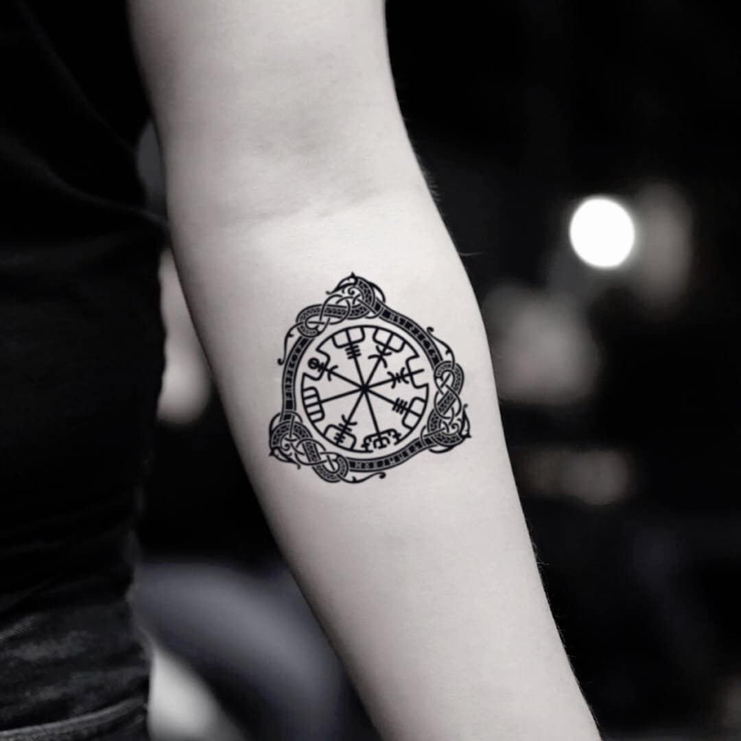 Vegvisir Compass Temporary Fake Tattoo Sticker (set of 2) - Etsy
