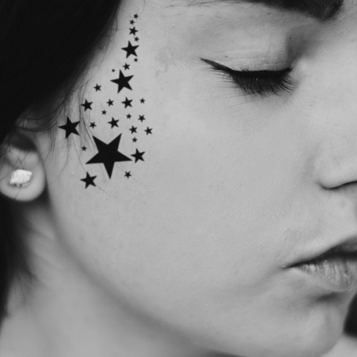 Stars Temporary Tattoo Sticker (set of 2) - Etsy