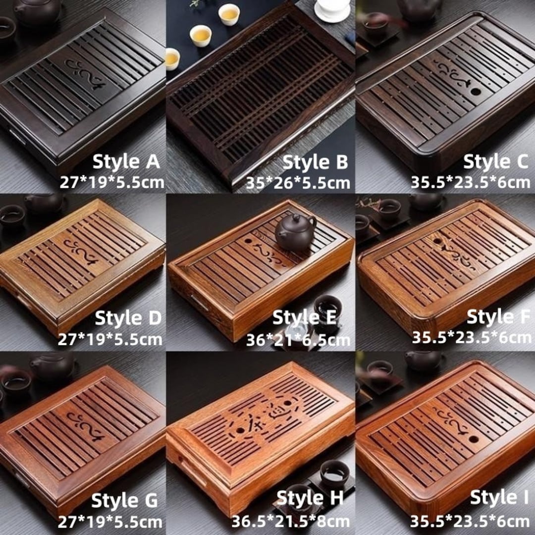 Chinese Wooden Tea Tray With Water Storage Tankkungfu Tea Tray - Etsy