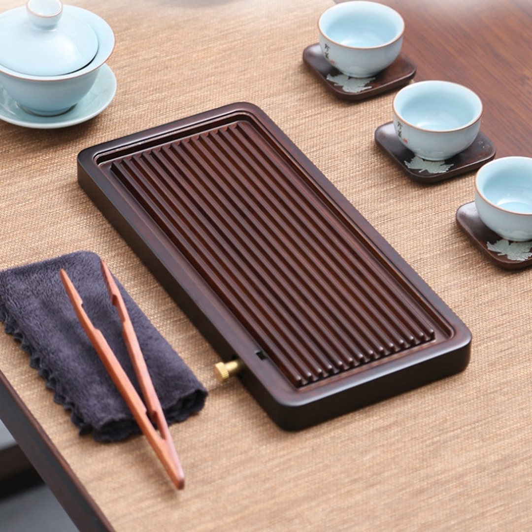 Wood Tea Tray With Drainagechinese Gong Fu Tea Tray - Etsy