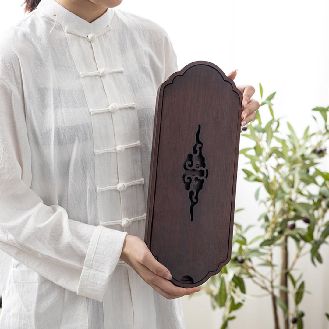 Chinese Wooden Tea Tray With Water Storagetea Accessories - Etsy