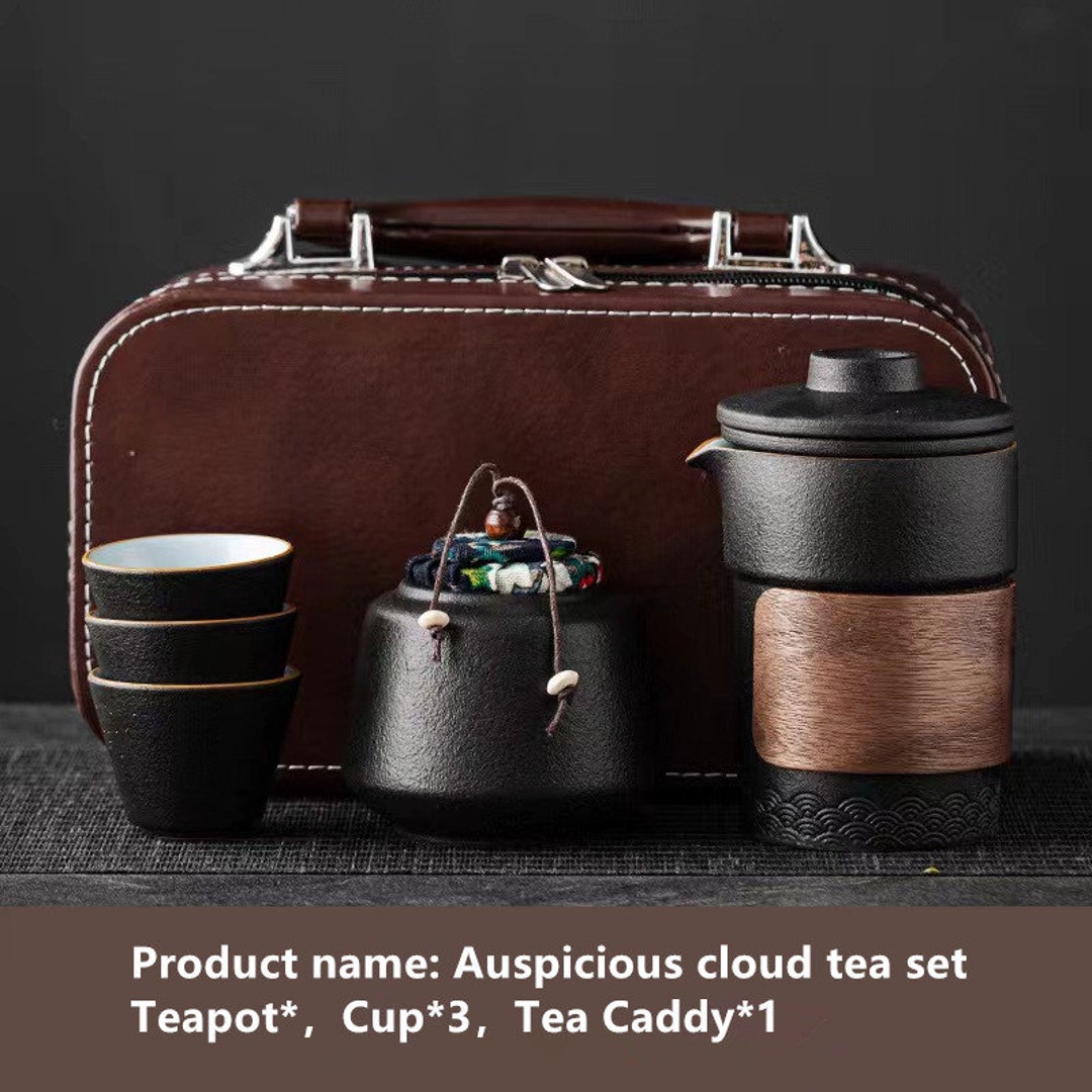 Ceramic Gaiwan Tea Set With 3cups and Tea Canister 275ml - Etsy