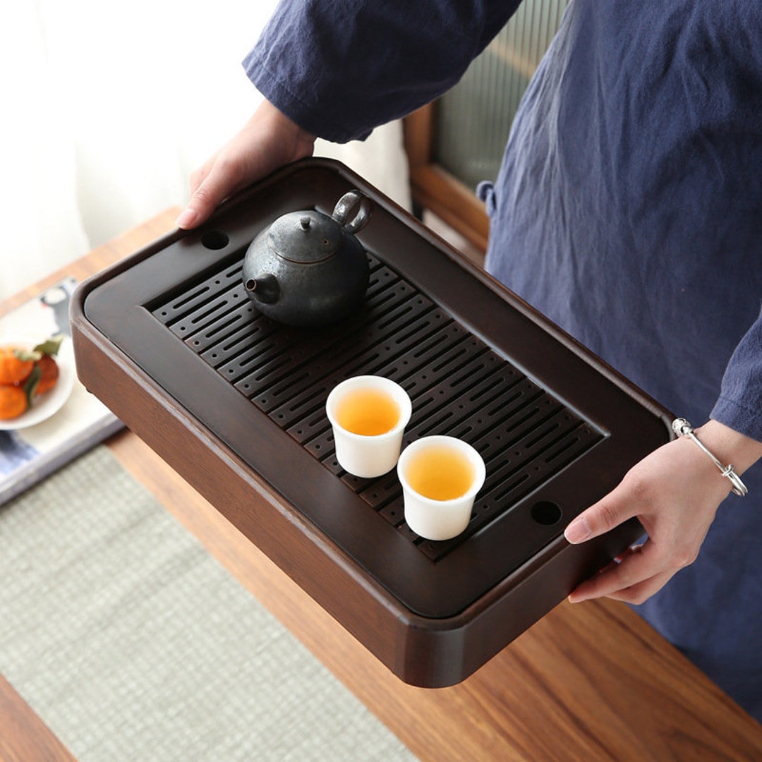 Chinese Wood Tea Tray With Water Storagegong Fu Tea Tray - Etsy