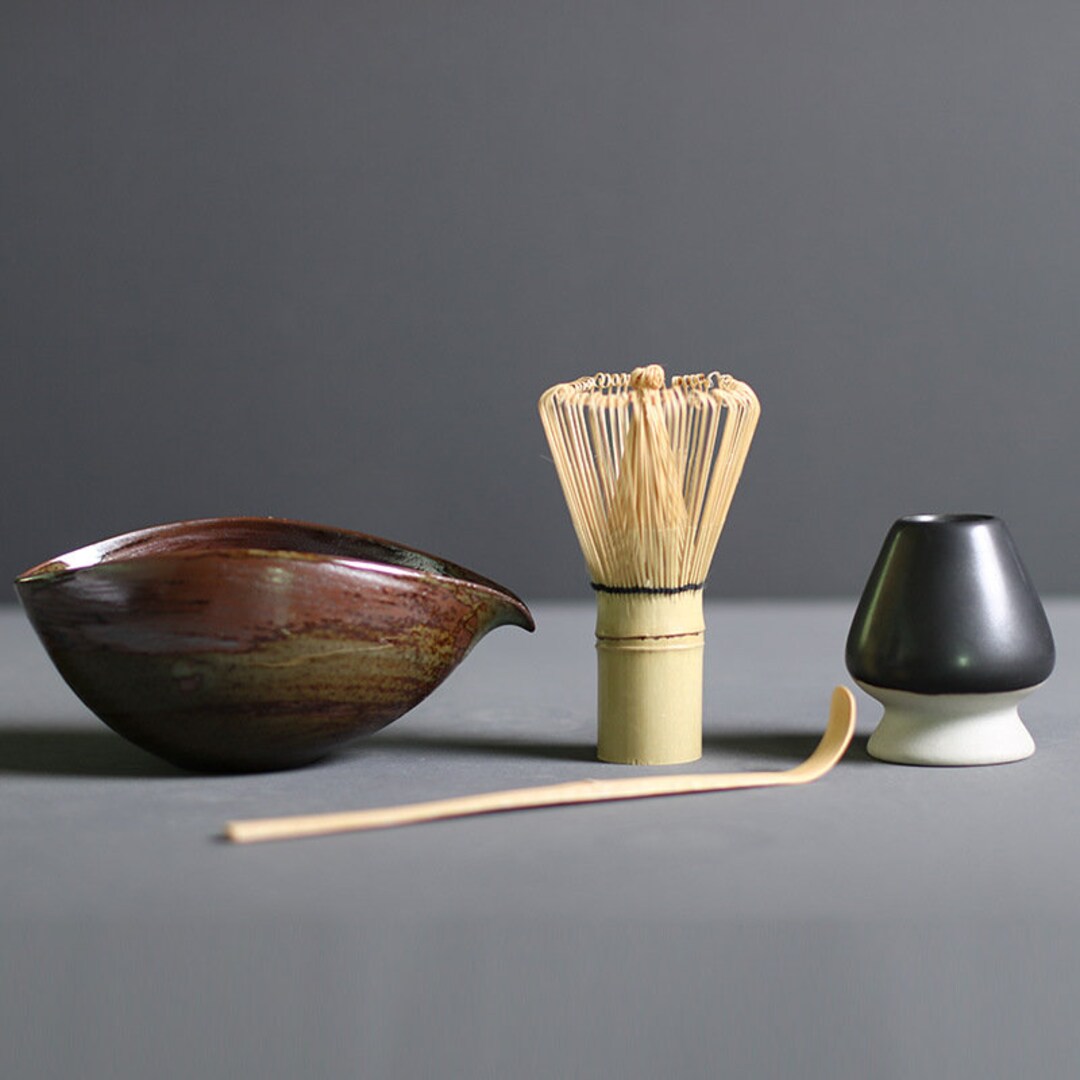 Ceramic Matcha Tea Set With Spoutbamboo Whisktea Ceremony Set - Etsy