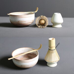 Ceramic Matcha Tea Set With Spoutbamboo Whisktea Ceremony Set - Etsy