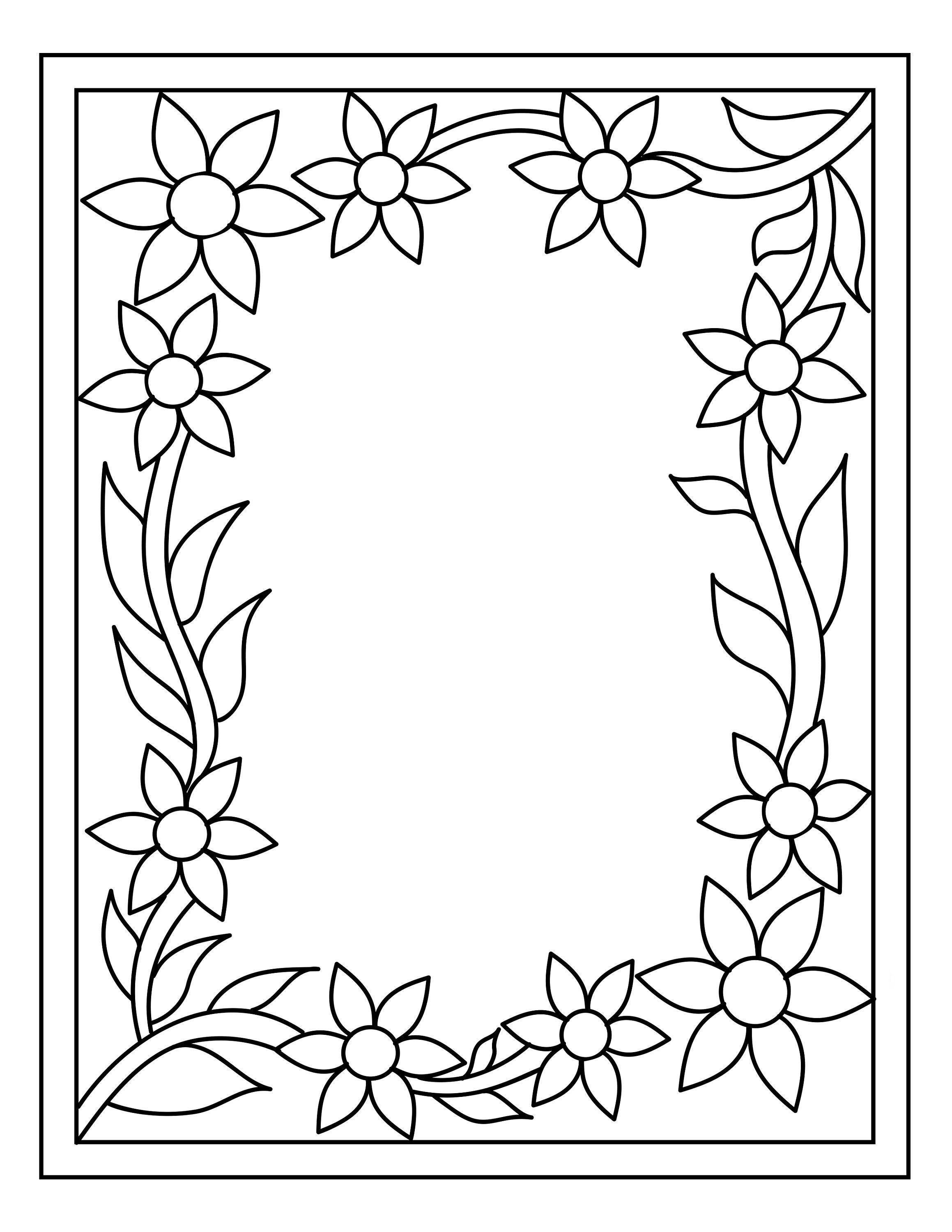 16 x Borders Colouring Pages 8.5inch x 11inch premium | Etsy