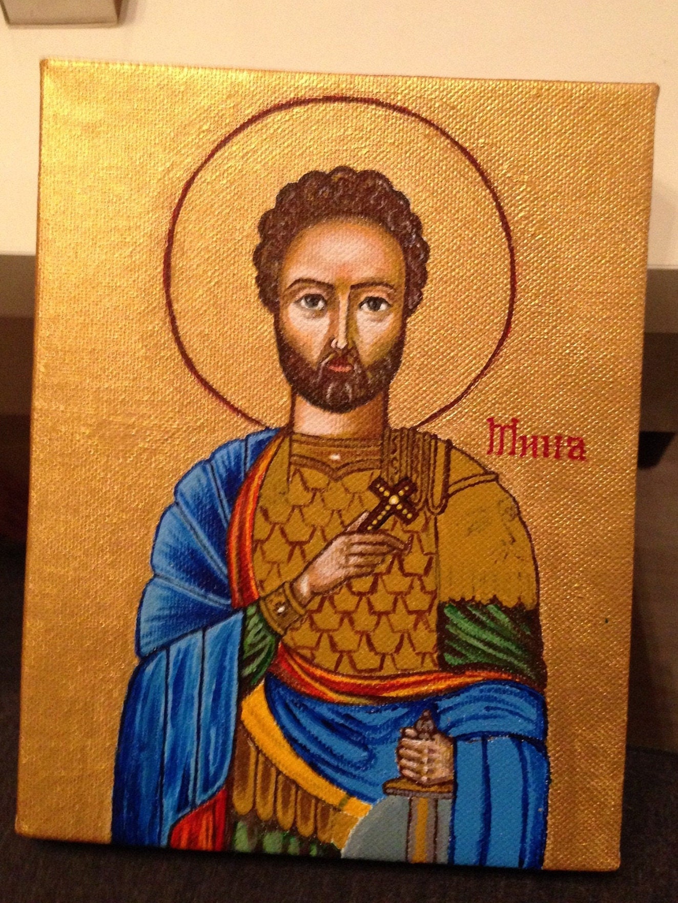 Saint Mina Orthodox Icon - Etsy