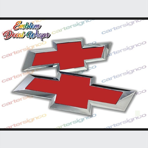 Red Chevy Emblem Decals - Etsy
