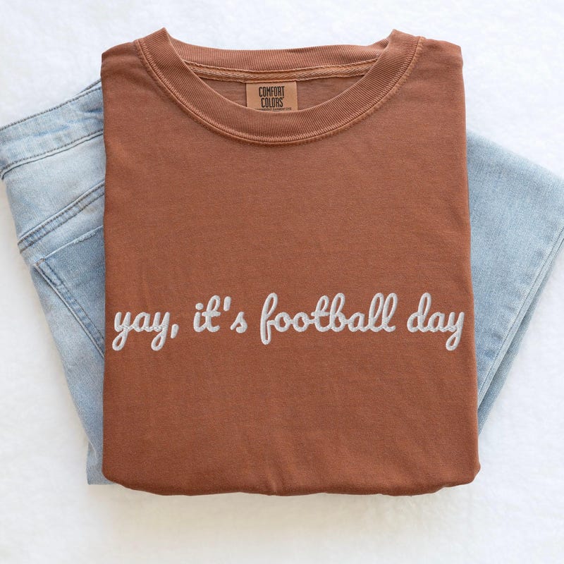 Embroidered Football - Etsy