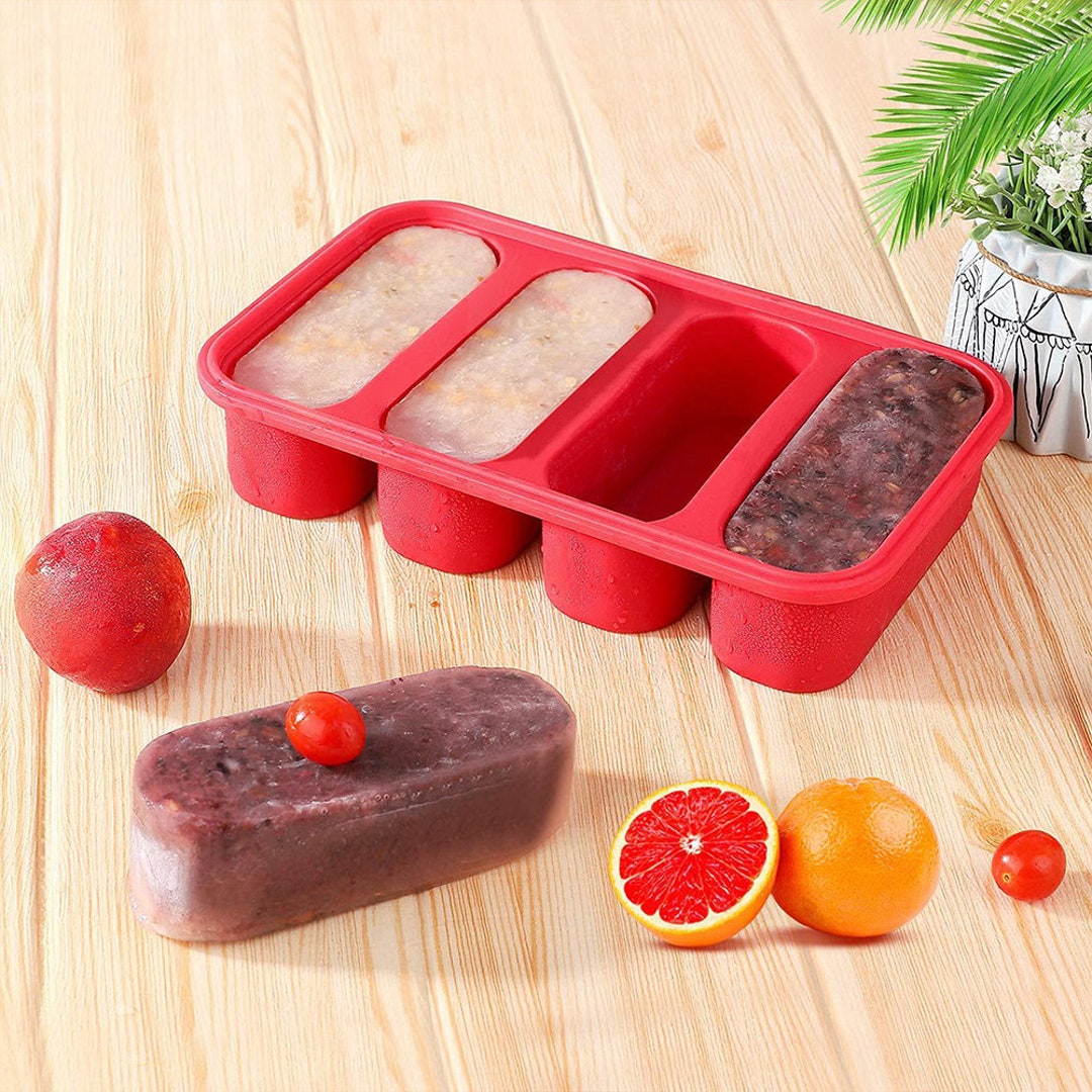 Silicone 4-compartment Freezer Box With Lid - Etsy