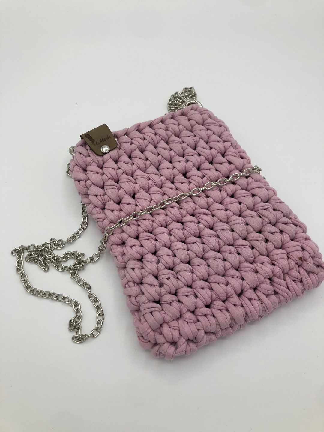 Crochet and Chain Crossbody Phone Holder. - Etsy
