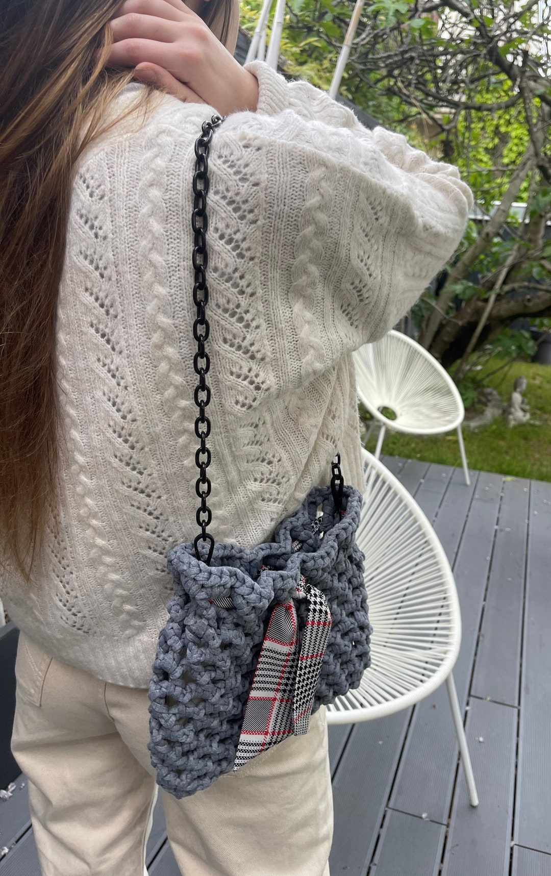 Sac Angèle crochet avec chaîne - Etsy France
