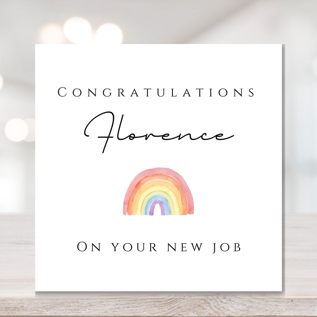 Personalised Congratulations New Job Promotion New - Etsy